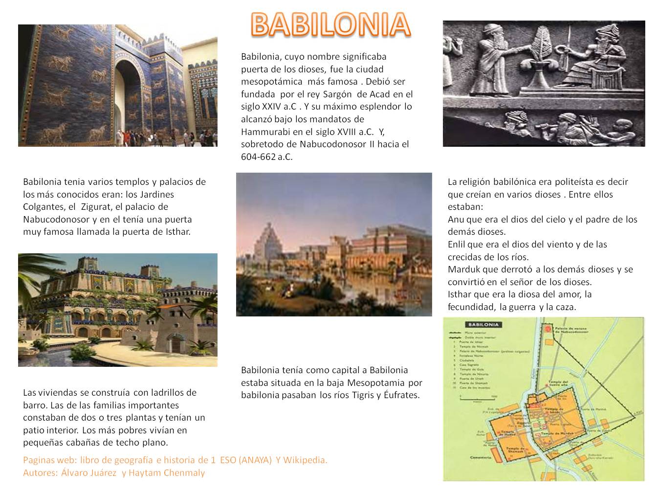 ESO de la Historia : Pósters Mesopotamia 1ºB