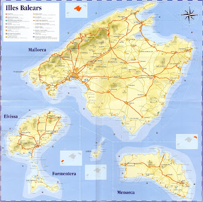 Mapa de las Islas Baleares
