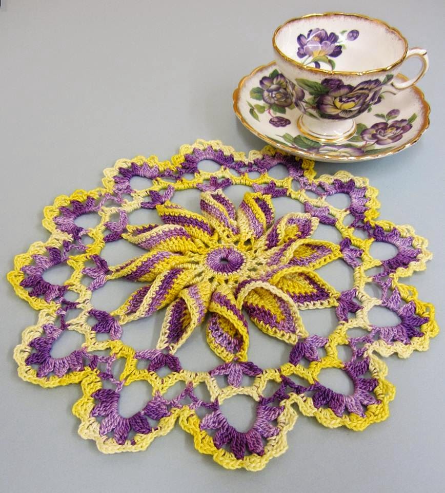 BellaCrochet: Pretty Pinwheel Doily: A Free Crochet Pattern for You