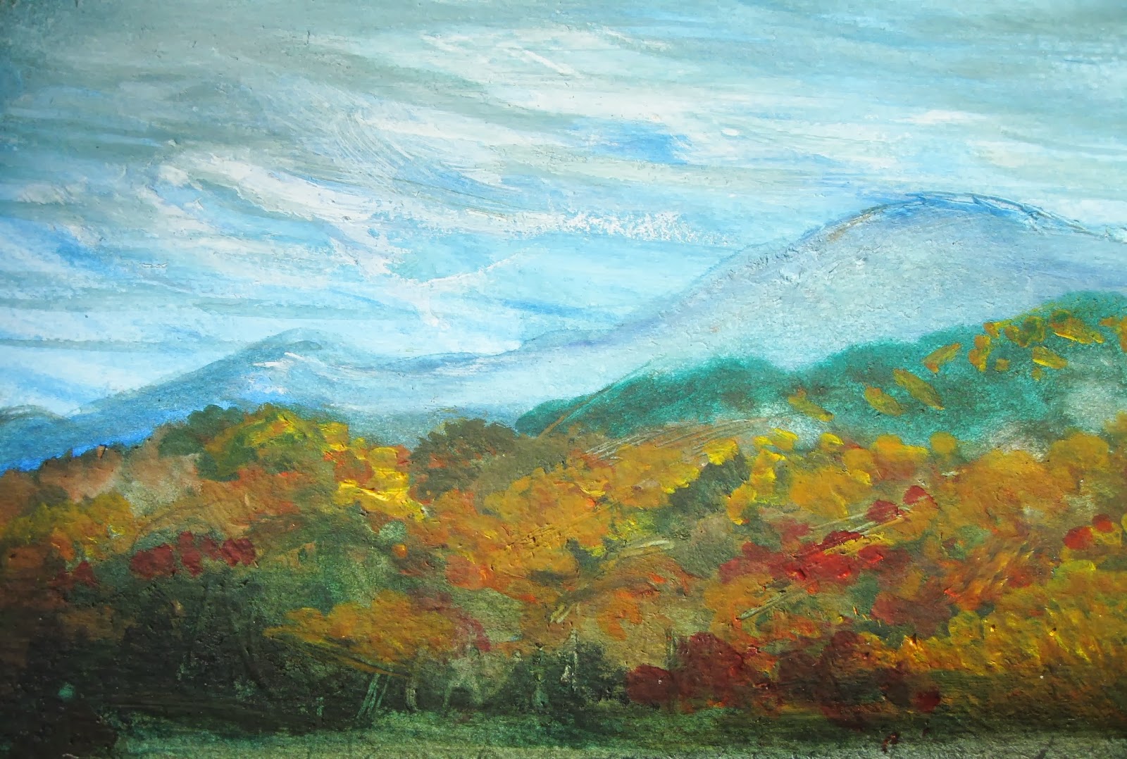 Liminal Words, Music, and Image: October (watercolor painting)