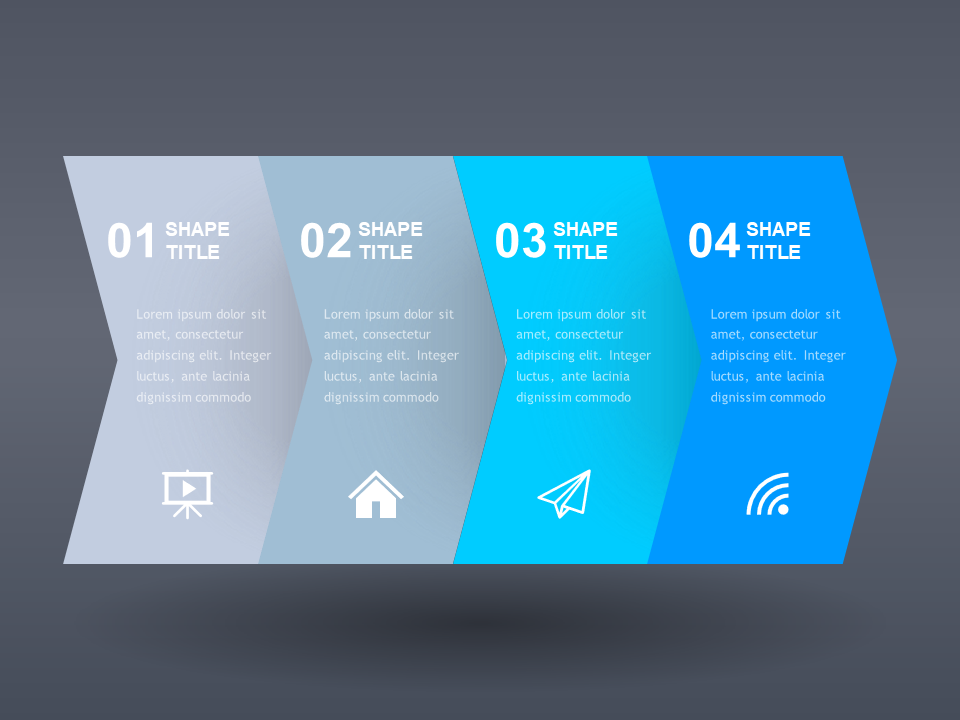 Horizontal Process Normal PowerPoint Template - PowerPoint Free