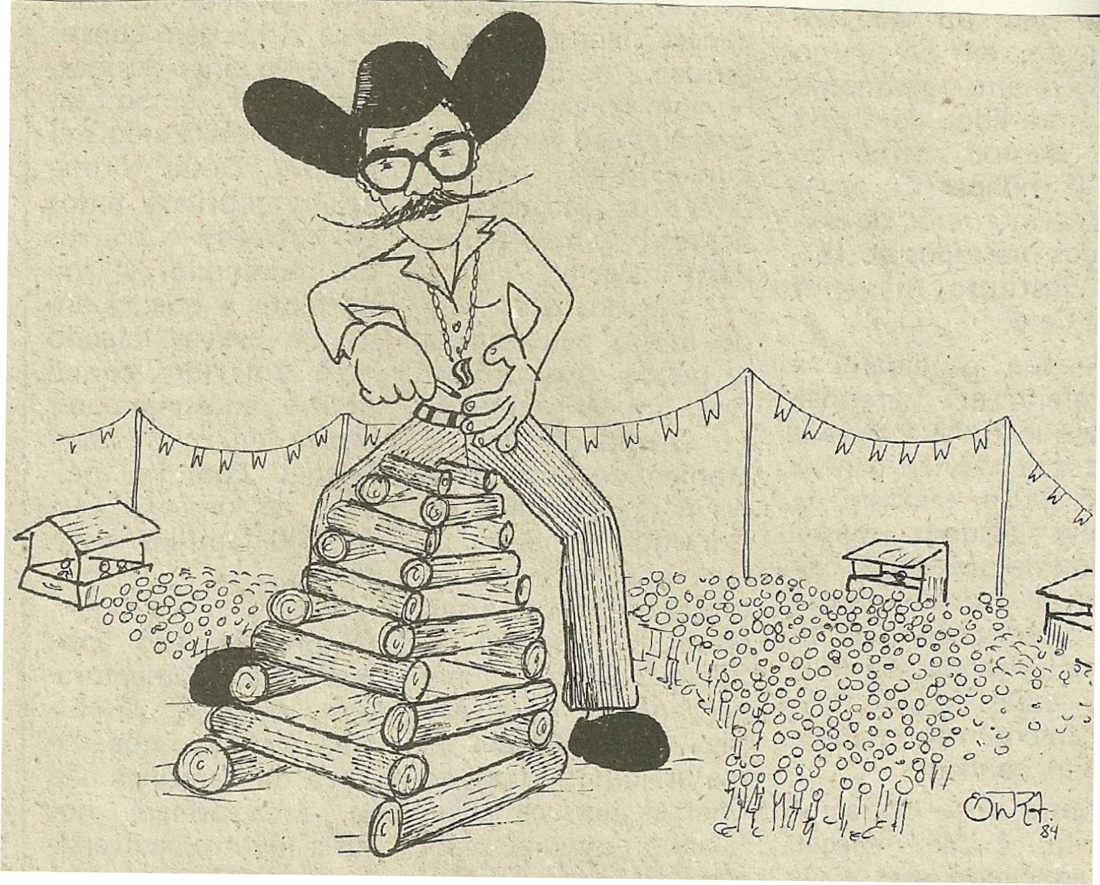 Edra - O Humor Nosso de Cada Dia: Charges no Jornal "A Semana" - 1ª Fase