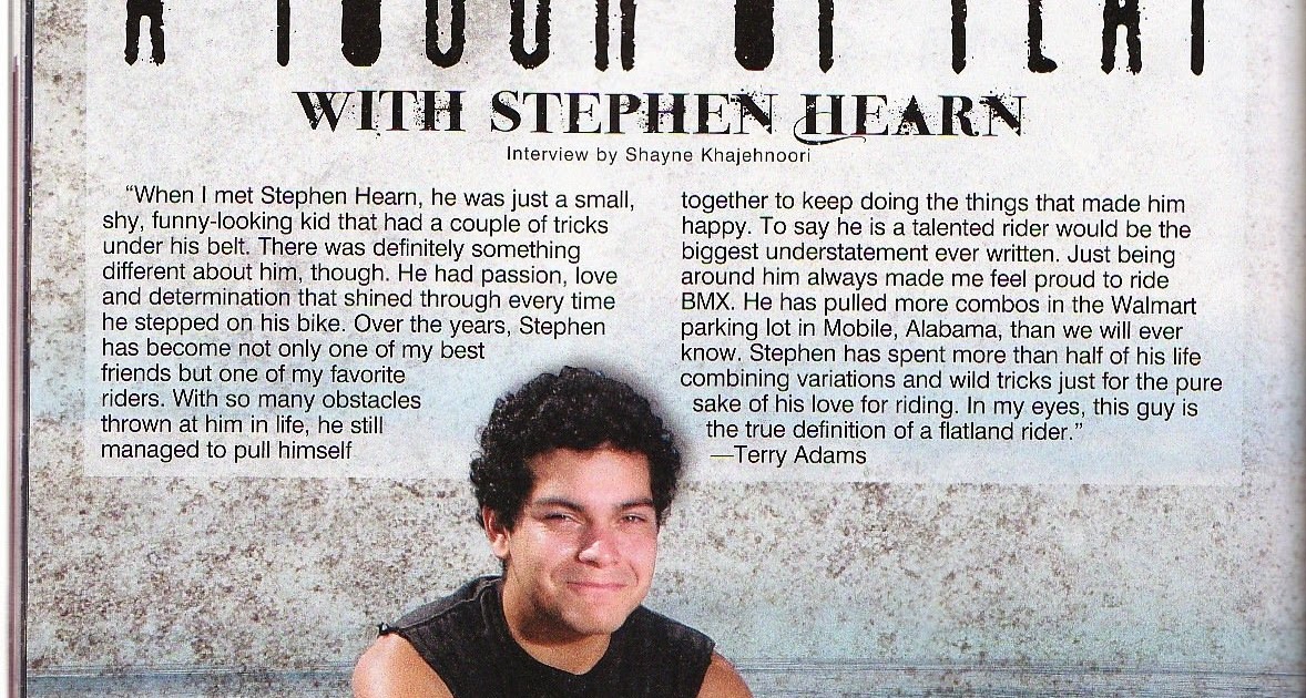 BMX Freestyler: Stephen Hearn- Interview in BMX PLUS!