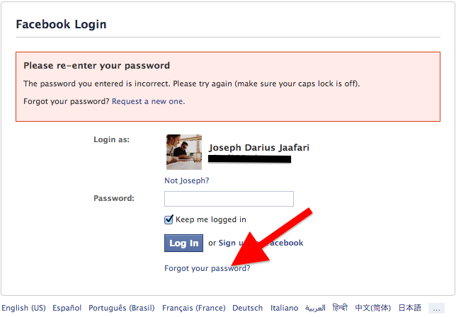Forgot Your Facebook Password | Can't Login - Facebook Help For You Forgot Your Facebook Password | Can't Login - Facebook Help For You
