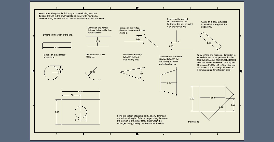 David's Engineering Profile: CAD Activity 2.1.3 Making Sketches