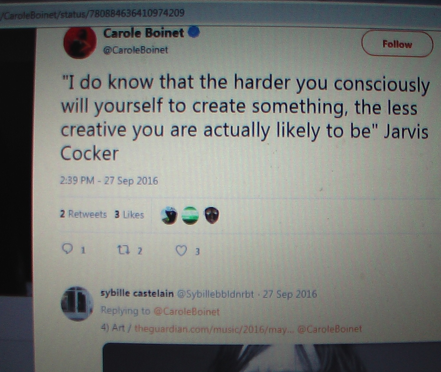 babylondonorbital: Dear Carole Boinet @ Les Inrockuptibles