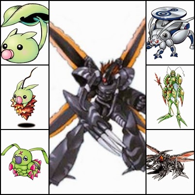 [Linhas Evolutivas] Wormmon Line Jewelbeemon ~ MEU×DIGIMON