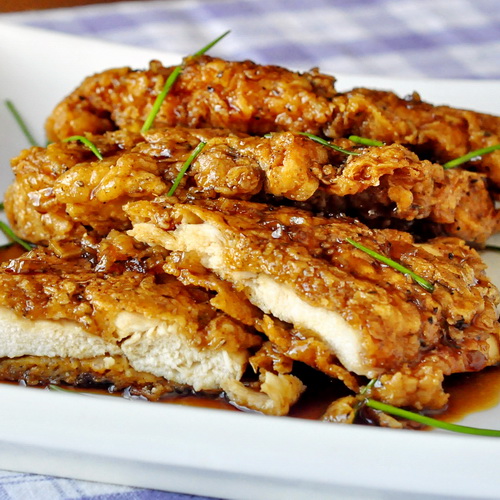 What's On Our Table: Double Crunch Honey Garlic Chicken Breasts