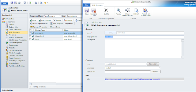 Dynamics CRM Pragmatism: Dynamics crm 2011 javascript and crmrestkit