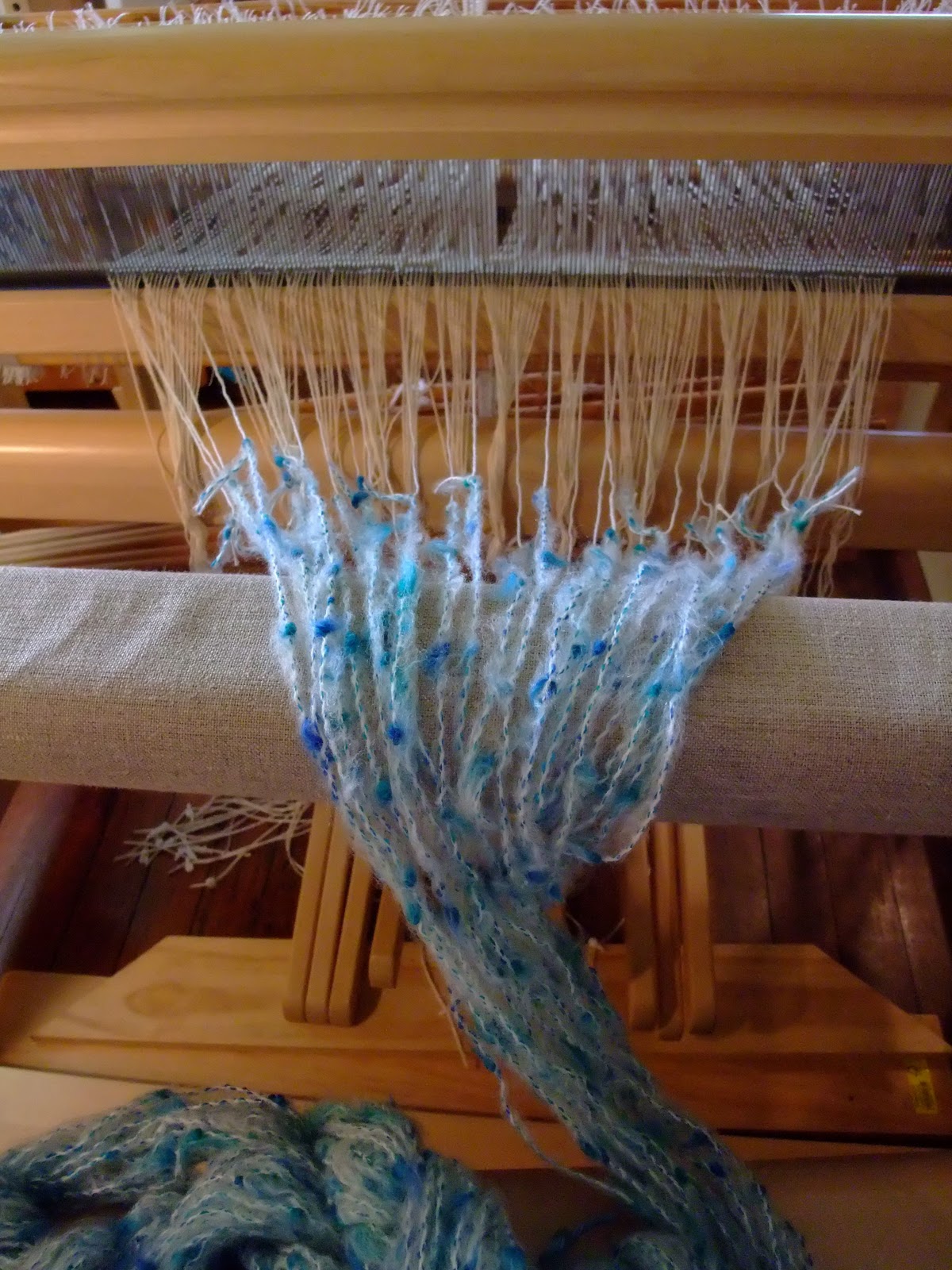 Keeping in Touch: Design process - Step 3 - threading the warp
