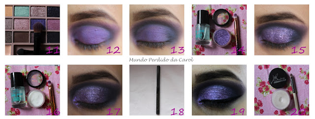 Mundo Perdido da Carol: Tutorial de Make: Roxo Glam