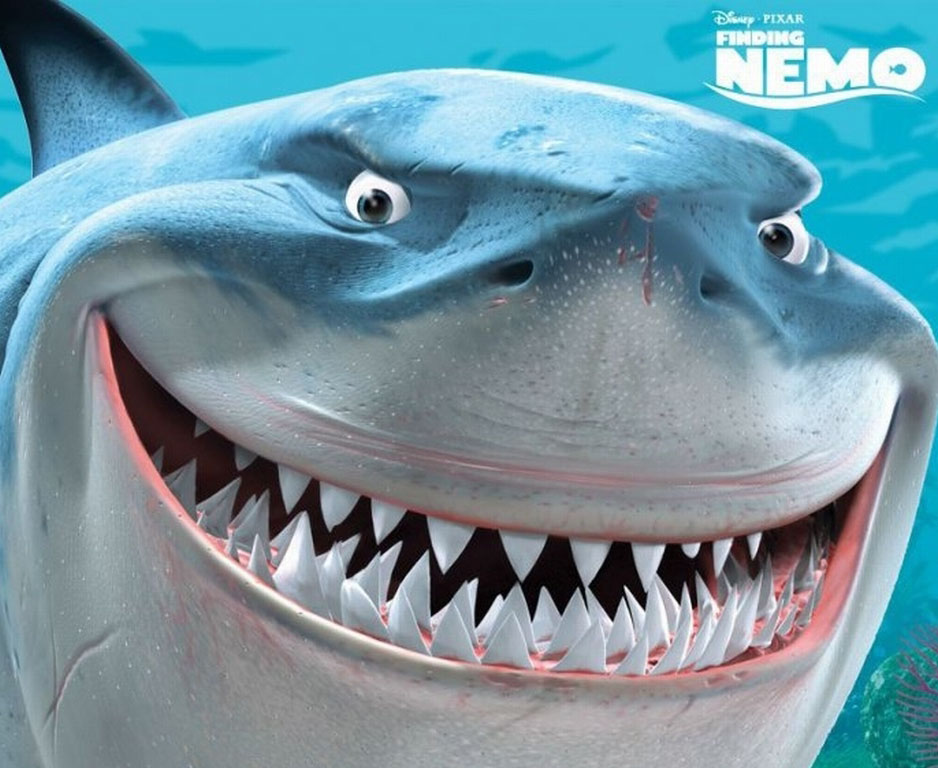 7 Disney Pixar Animal Bruce From Finding Nemo Cartoon Wallpaper