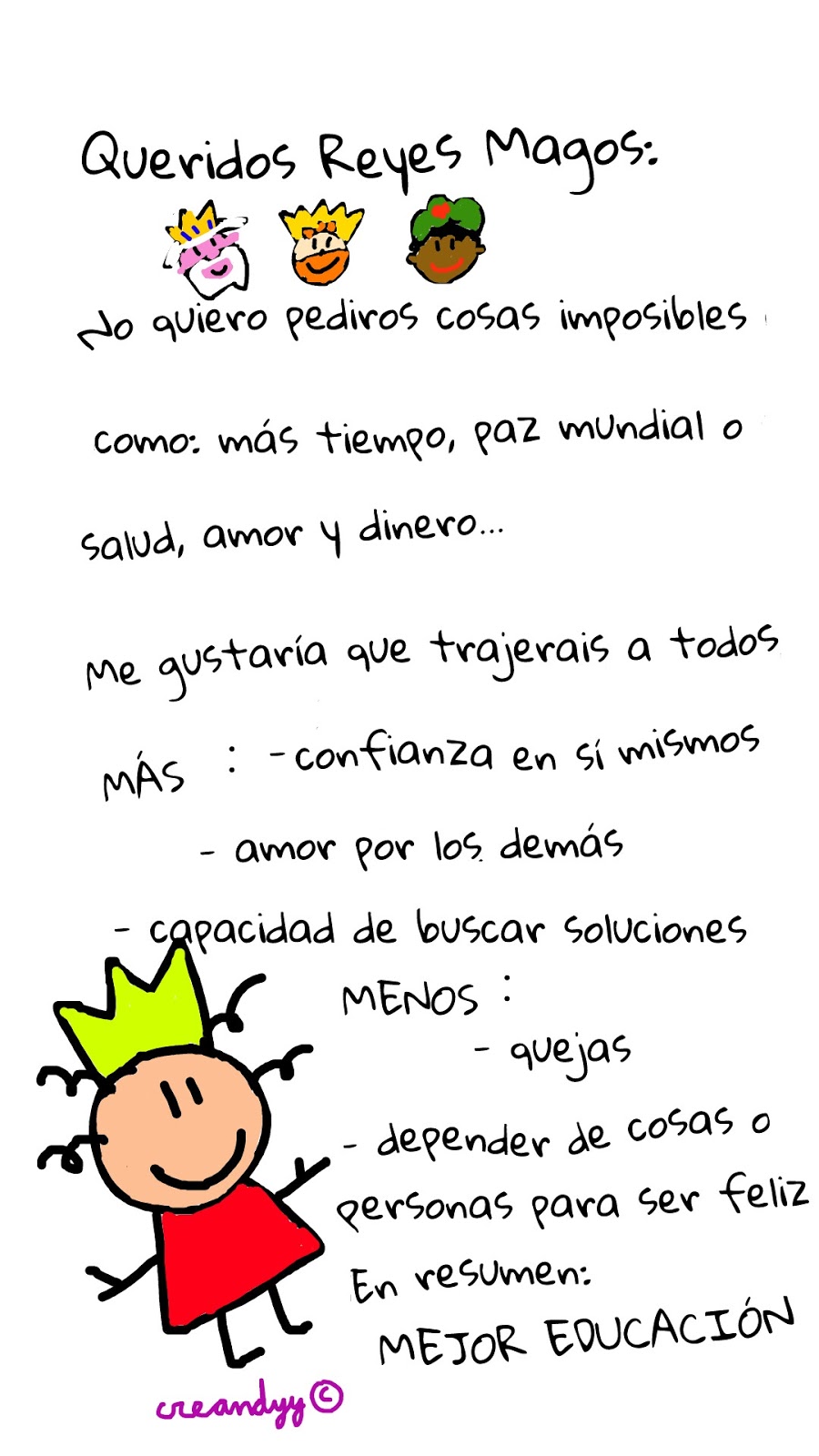 CREANDYY PEDAGOGA: Queridos Reyes Magos