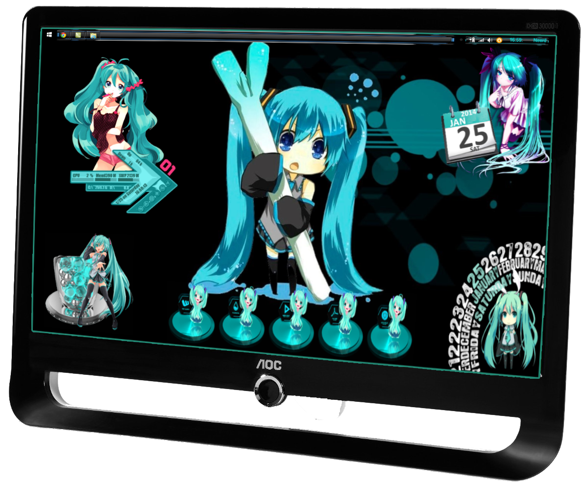 ㅤ.мєиiиα Nɛʀɗ ØFC: Hatsune Miku + Extras Windows 8.1
