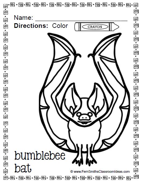 Color For Fun Bats and Spiders Coloring Pages - Fern Smith's Classroom ...