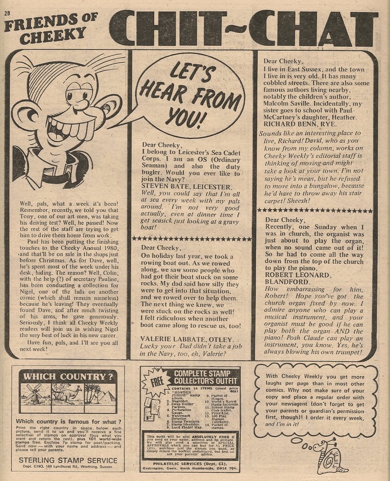 Cheeky Weekly: The features - Friends of Cheeky Chit-Chat