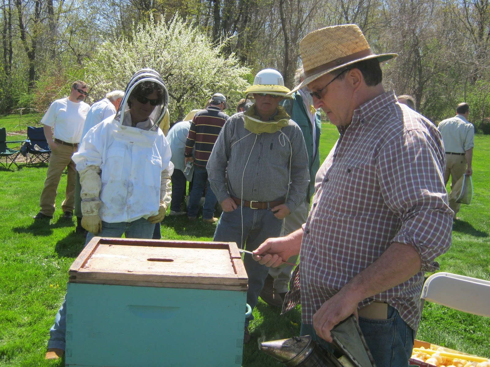 Steven's Bees: First Outdoor Bee Meeting, and a Quick Check
