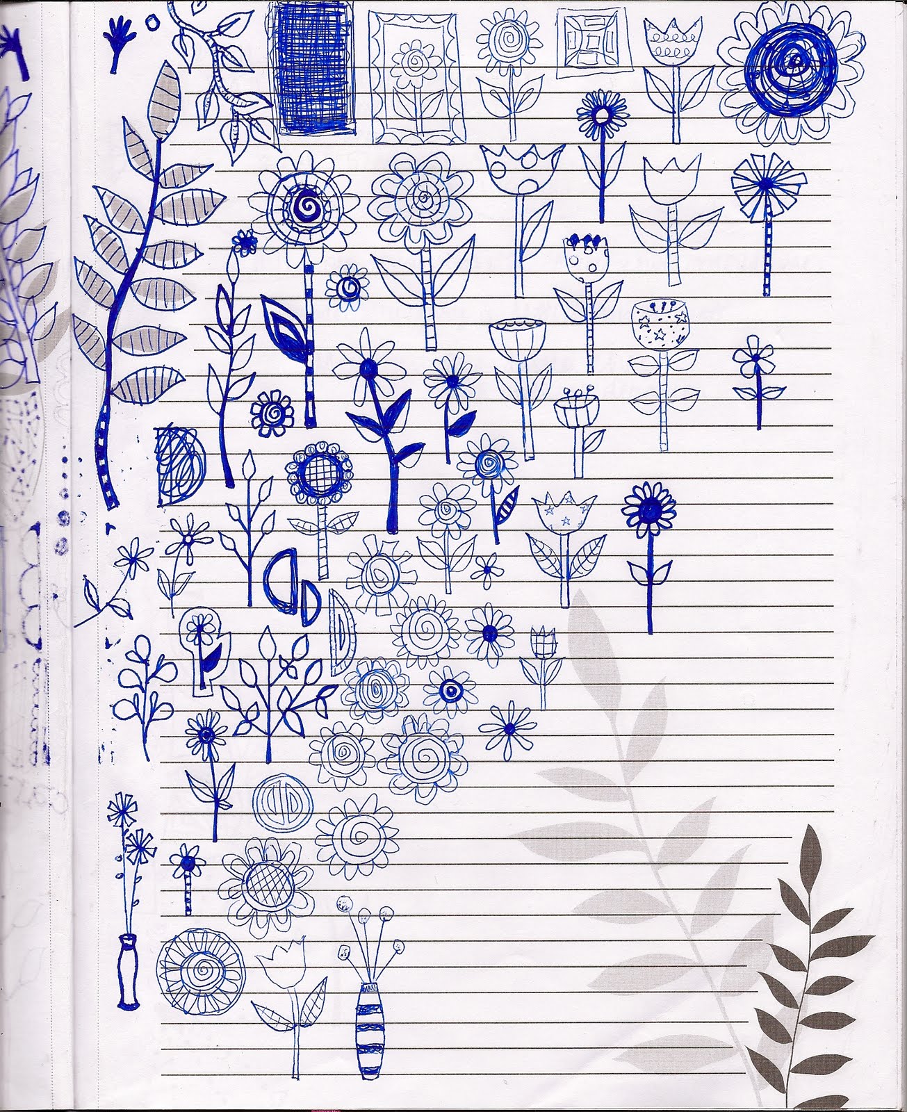 julie: flower doodles