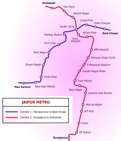 Jaipur Metro rail Start date, Important Facts ~ Rajasthan GK | Current ...