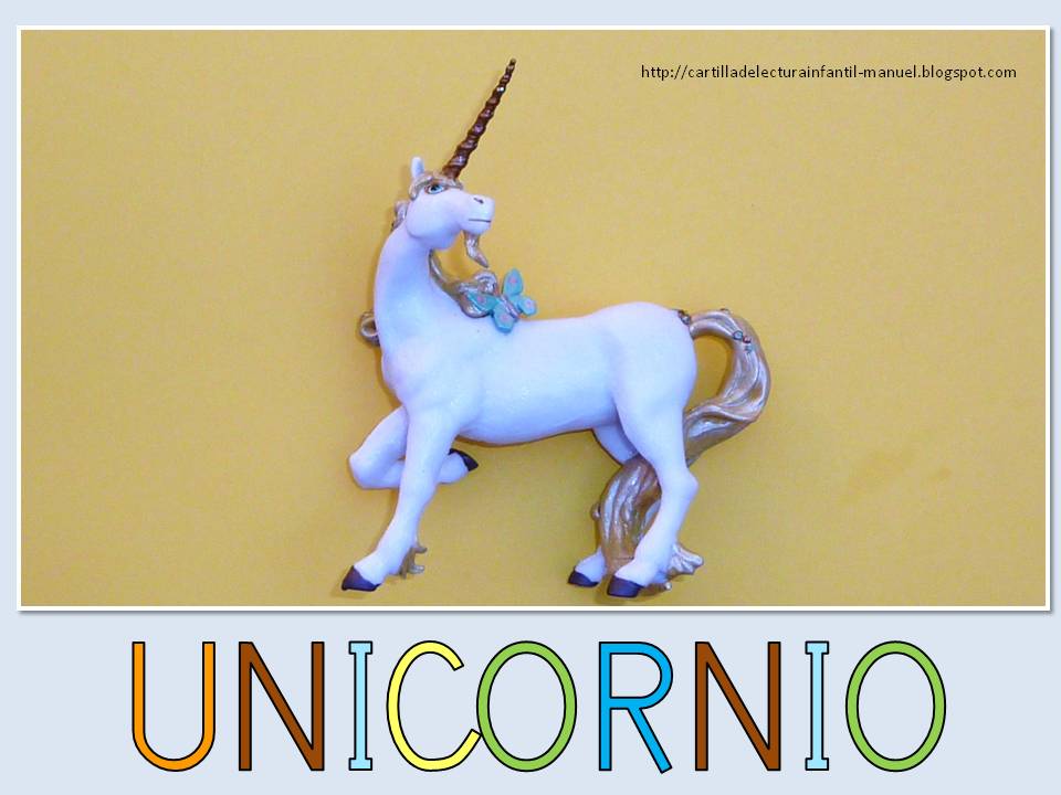 CARTILLA DE LECTURA INFANTIL : U N I C O R N I O VÍDEO ESCRITURA CUENTOS