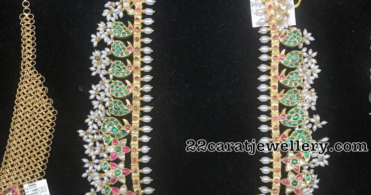 Mango Design Emerald Guttapusalu Set - Jewellery Designs