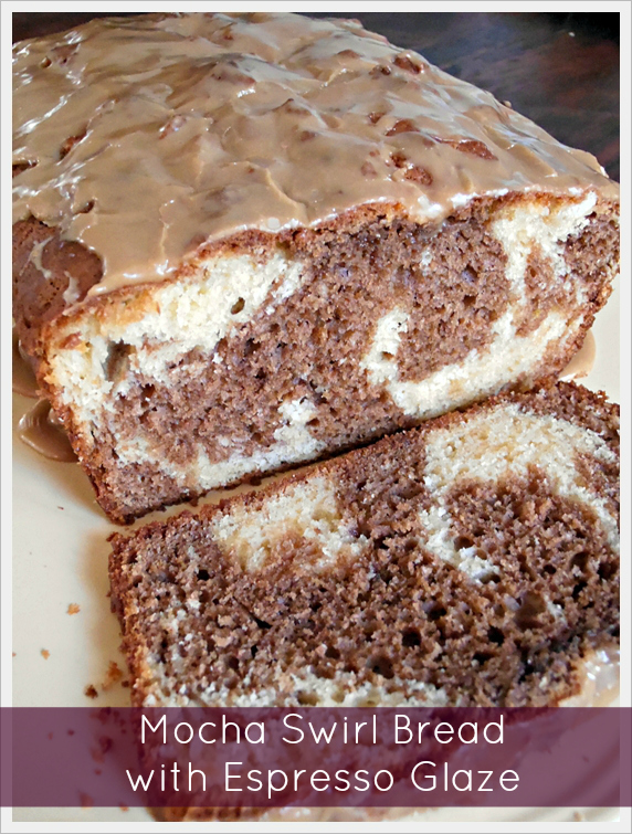 Mocha Swirl Bread with Espresso Glaze
