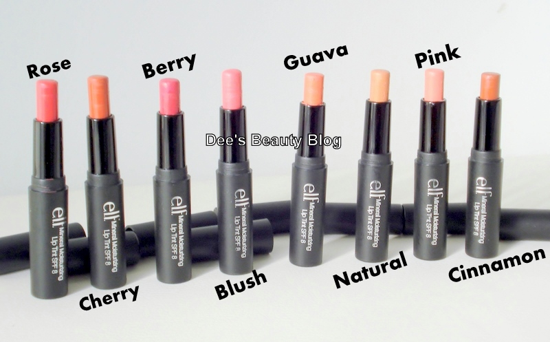 Dee's Beauty Blog: Review & Swatches - ELF Mosturizing Lip Tint SPF 8