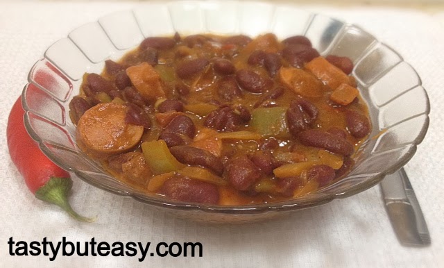 Red kidney beans in tomato sauce - tasty but easy recipes