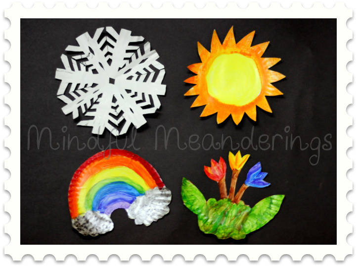 Paper Plate four seasons craft - Artsy Craftsy Mom