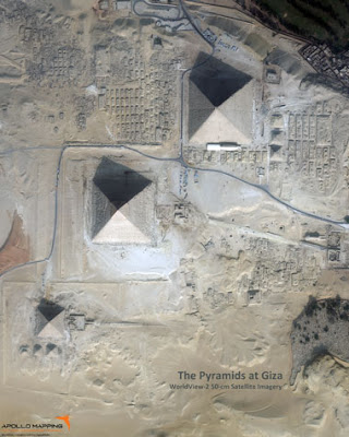 High resolution satellite image of the Pyramids by Apollo Mapping