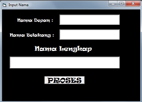Cara Membuat Program Input Nama Menggunakan Visual Basic 6.0