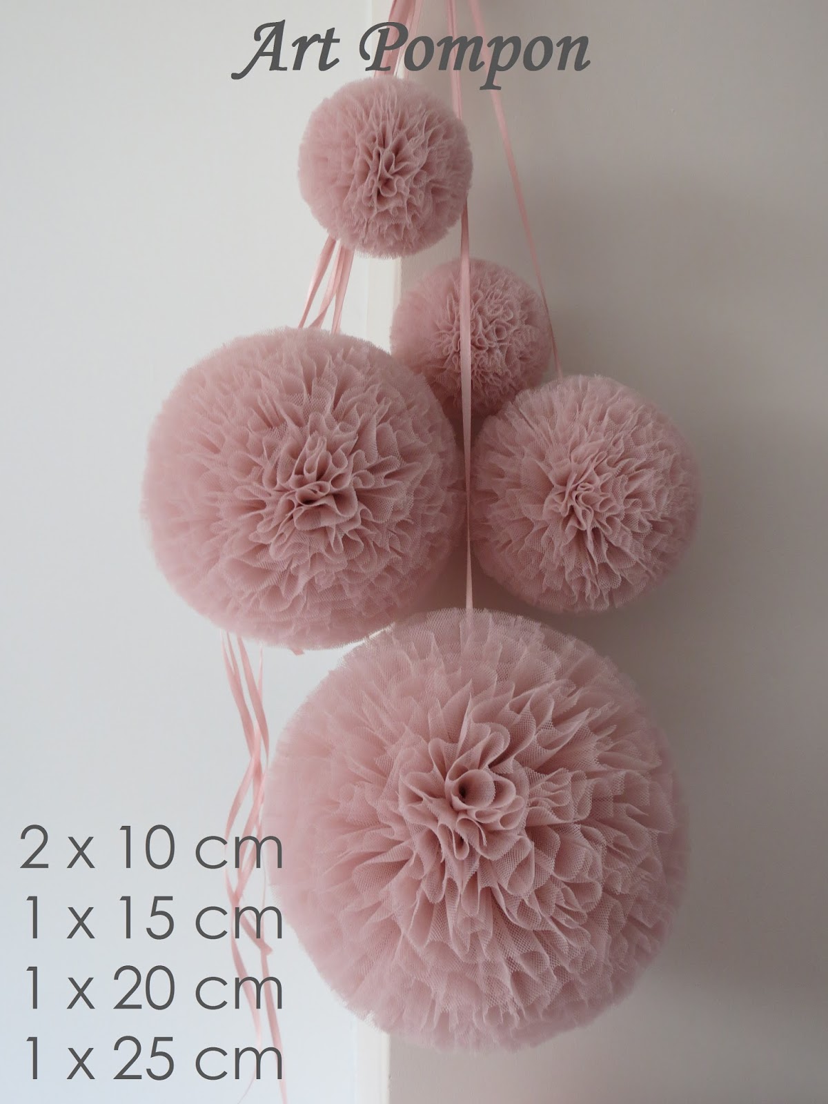 Pompony tiulowe - Art Pompon: POMPONY tiulowe