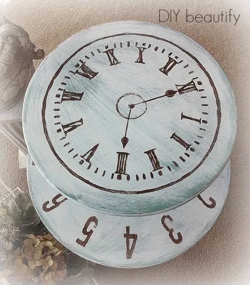 Clock Inspired Double-Tier Table - DIY Beautify - Creating Beauty at Home