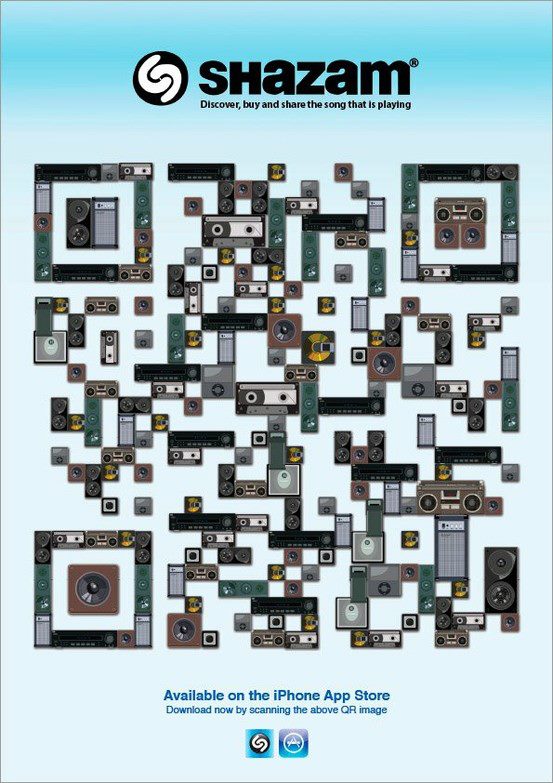 QR Codes Anywhere: Shazam QR Code