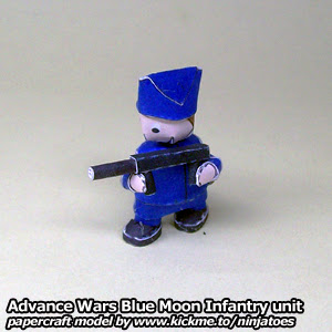 Advance Wars Blue Moon Infantry Papercraft | Papercraft Paradise ...