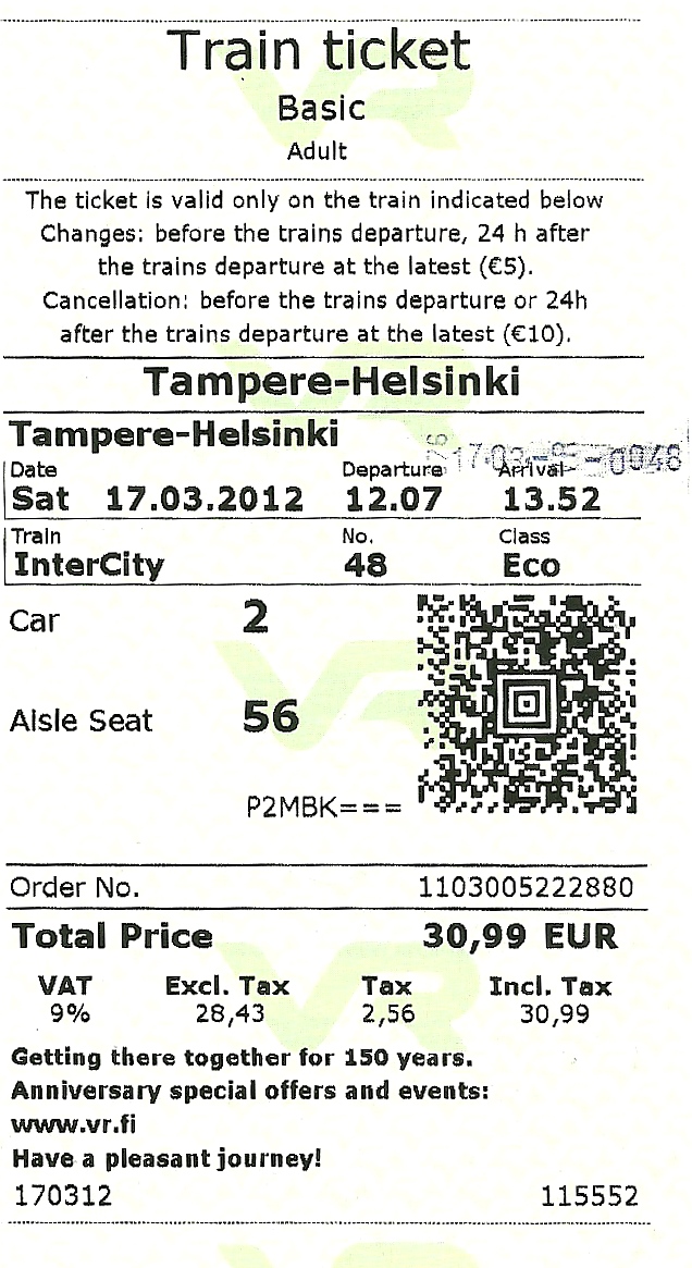 The traveler's drawer: VR (Valtionrautatiet / State Railways, Finland ...