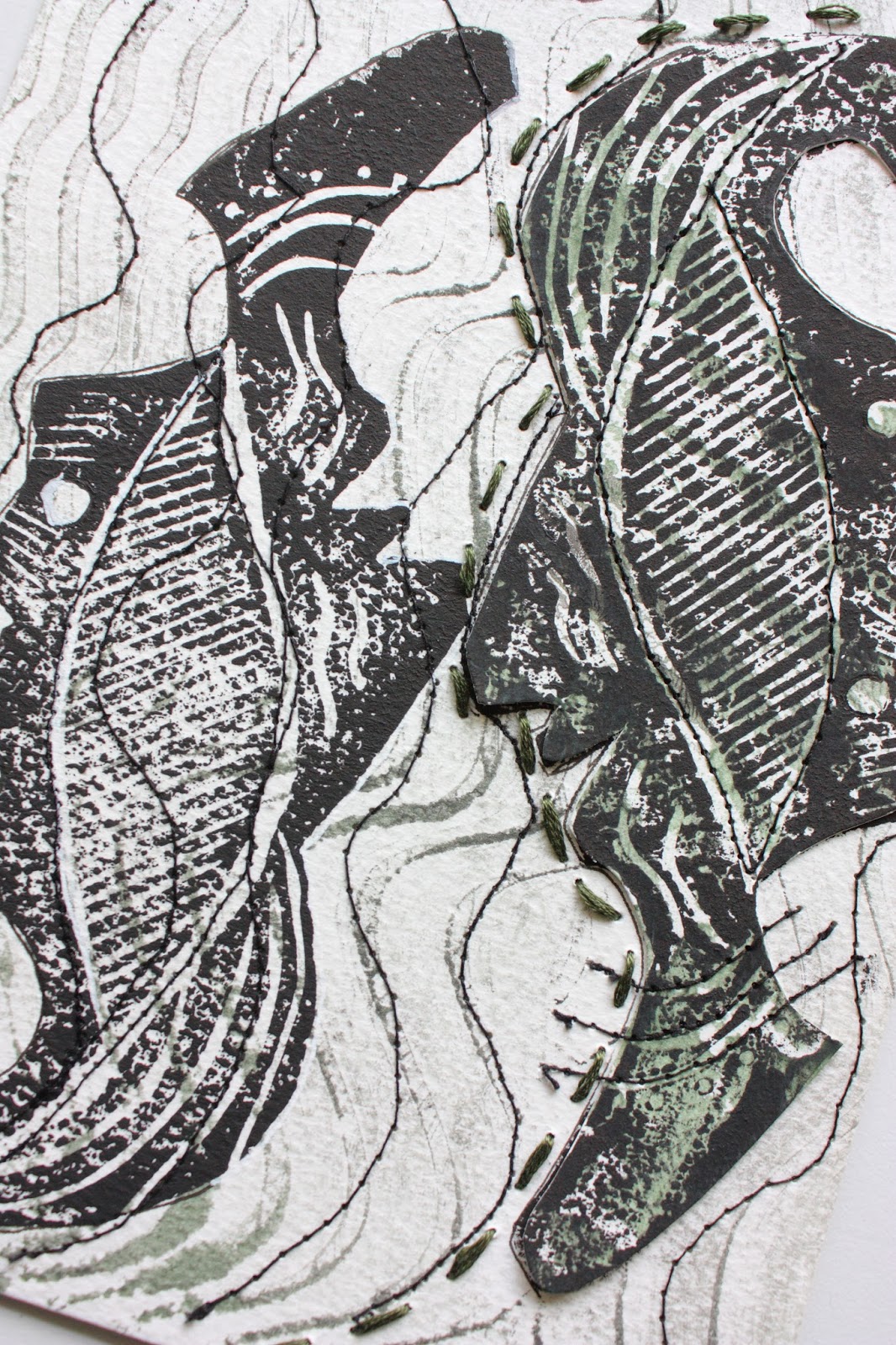 STITCHWORKS: Gelli,lino and Stitch