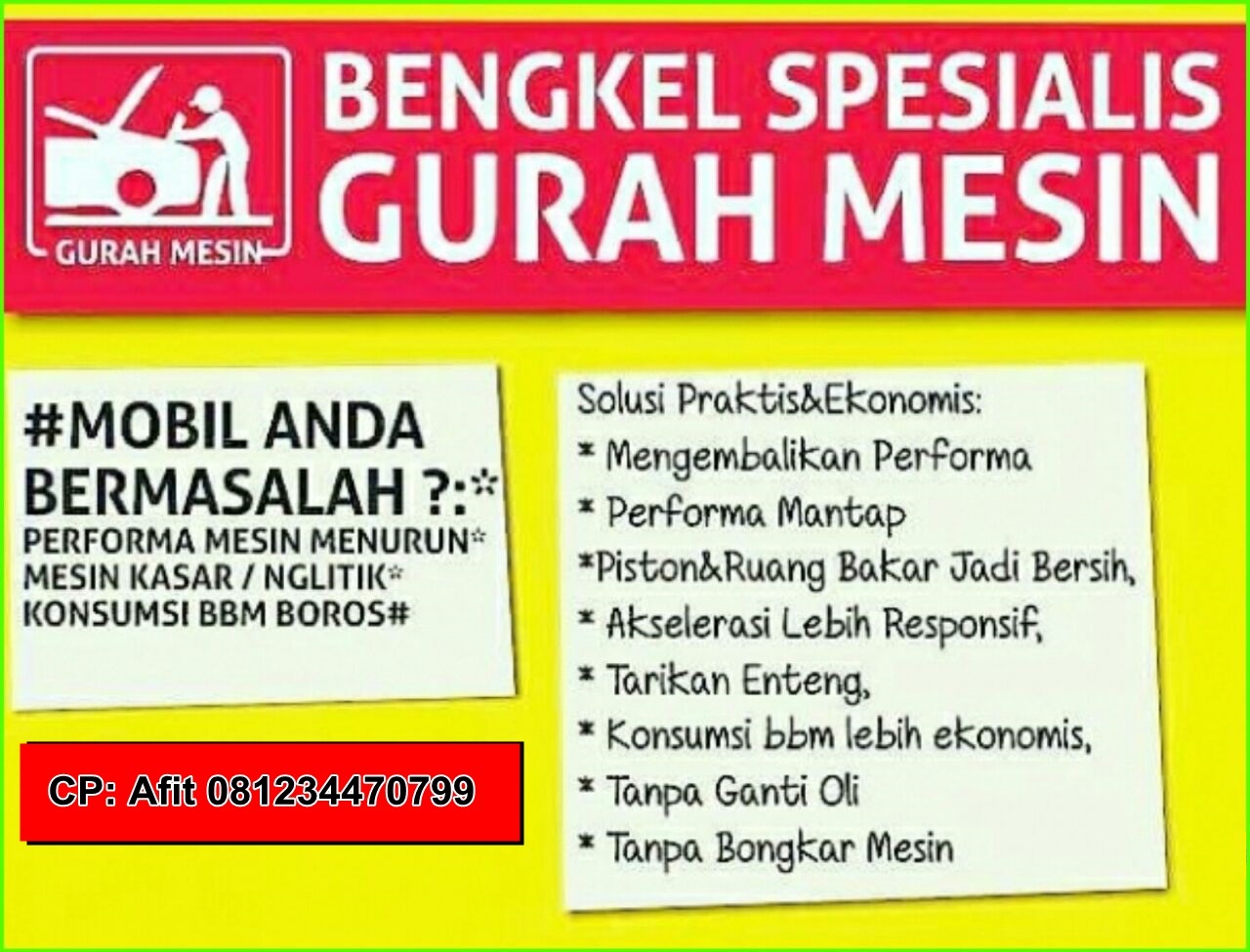 Jasa Gurah Mesin Mobil Kota Kediri | 081234470799