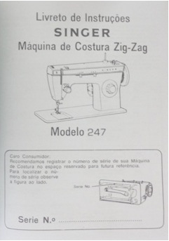 Iniciante na Costura: Manual da máquina de costura Singer 247