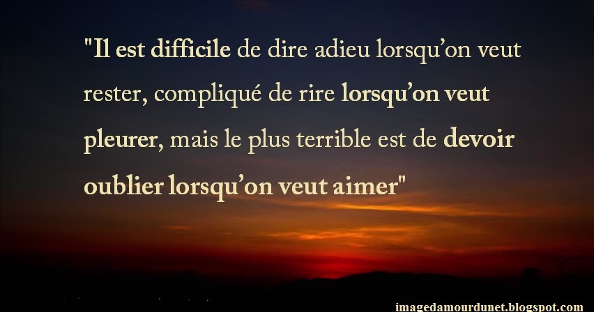 Les petites images d'Amour du net: "Il est difficile de dire adieu ...