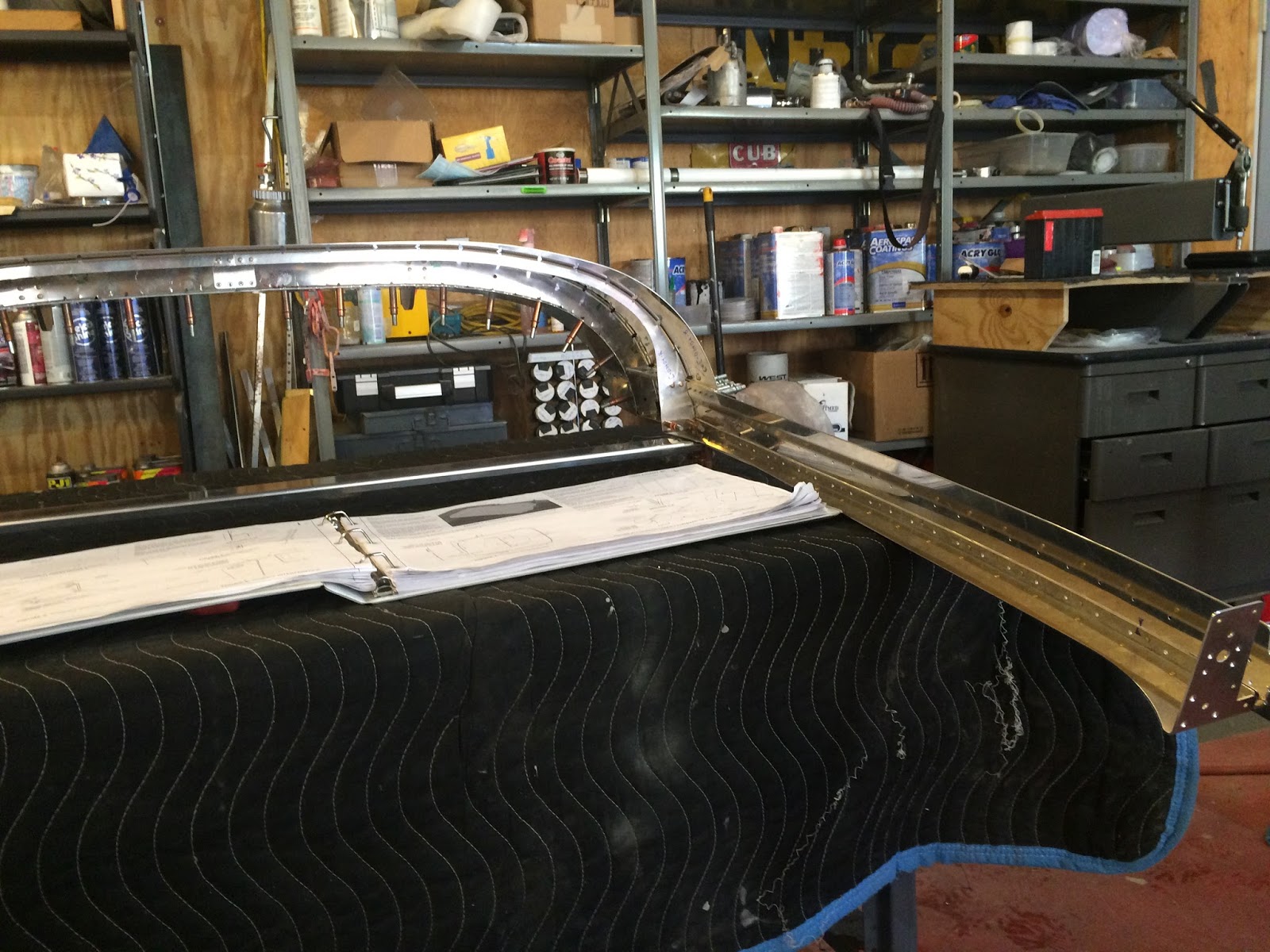 Gordon's RV14 Build: Canopy assembly begins