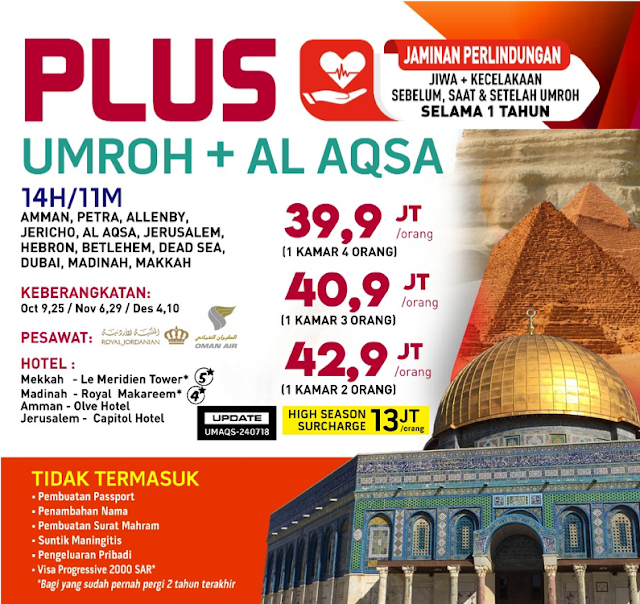 Khidmah Madinah: Umroh Plus Al Aqso