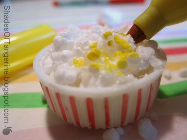 Shades Of Tangerine: Miniature Popcorn Bucket (DIY)