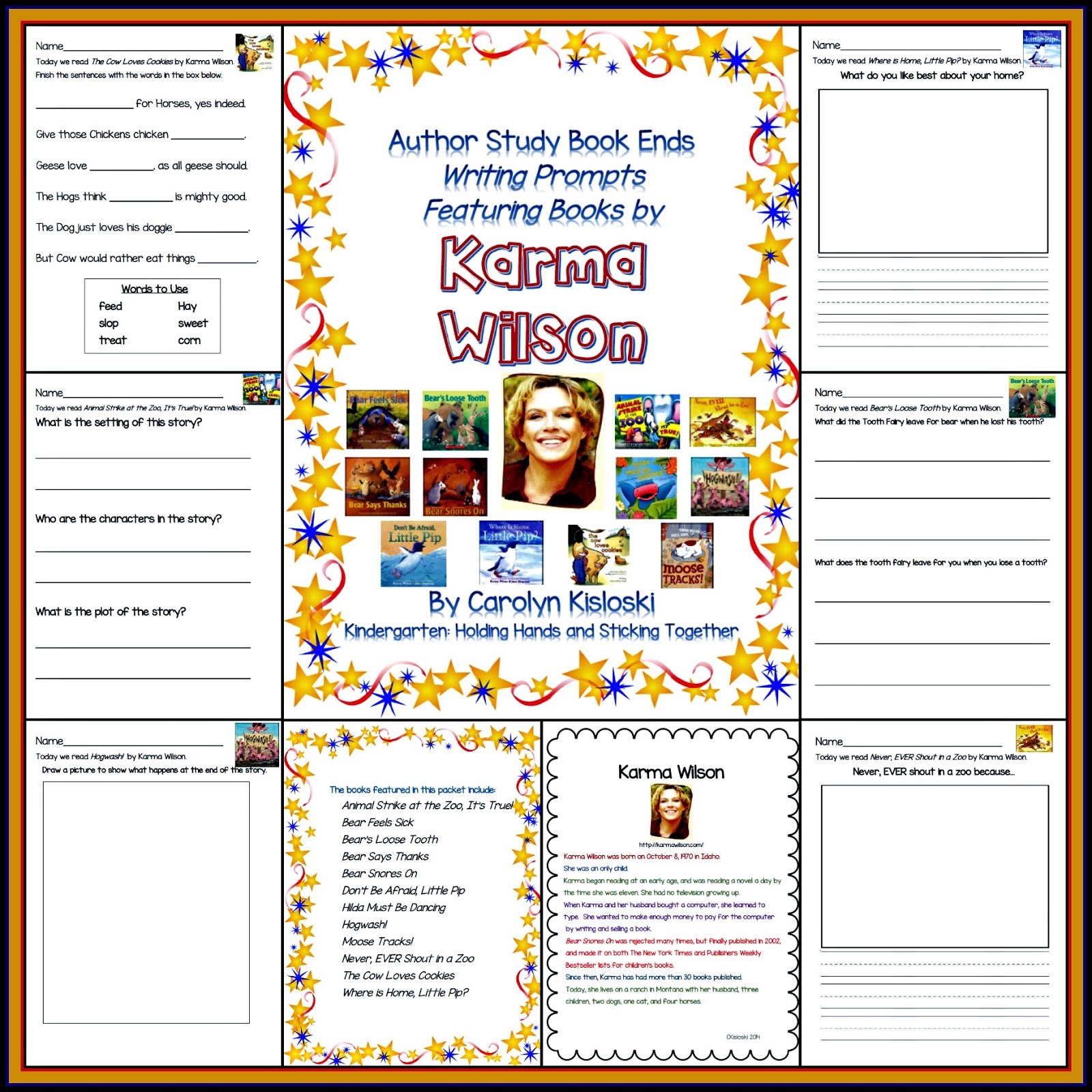 Kindergarten: Holding Hands and Sticking Together: Writing about Books!