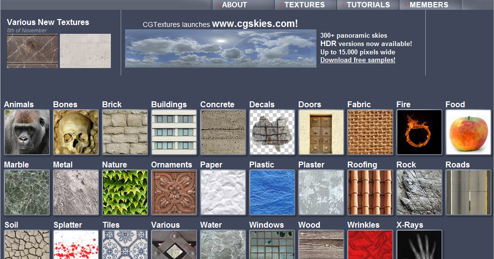 INFOGRAFÍA EN ARQUITECTURA: CG-TEXTURES - Texturas gratis para 3D