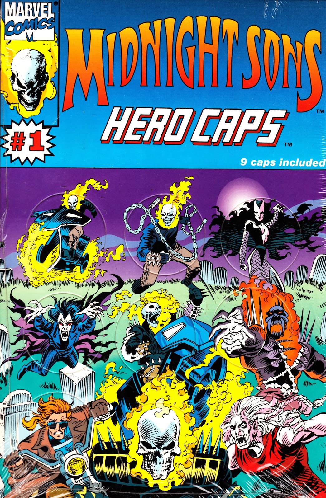 STARLOGGED - GEEK MEDIA AGAIN: 1992: MIDNIGHT SONS HERO CAPS Set (Marvel)