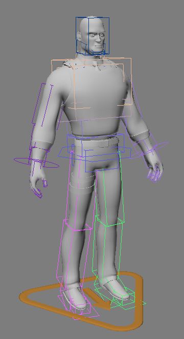 RigsArena - Free Rigs for 3ds Max: Action Male Rigged 3ds Max