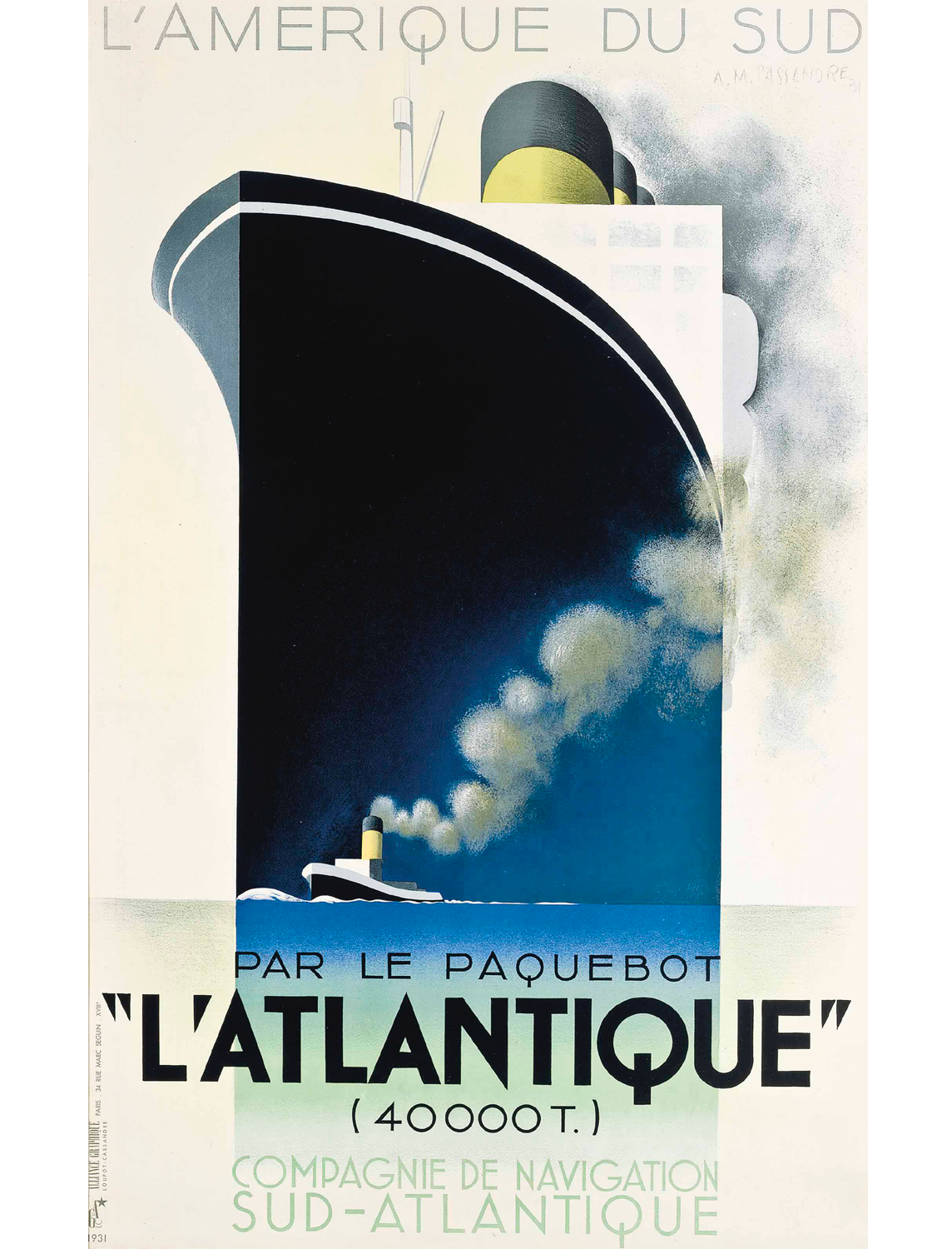 kART à voir: n°313 L'Atlantique (1931)Adolphe Mouron Cassandre