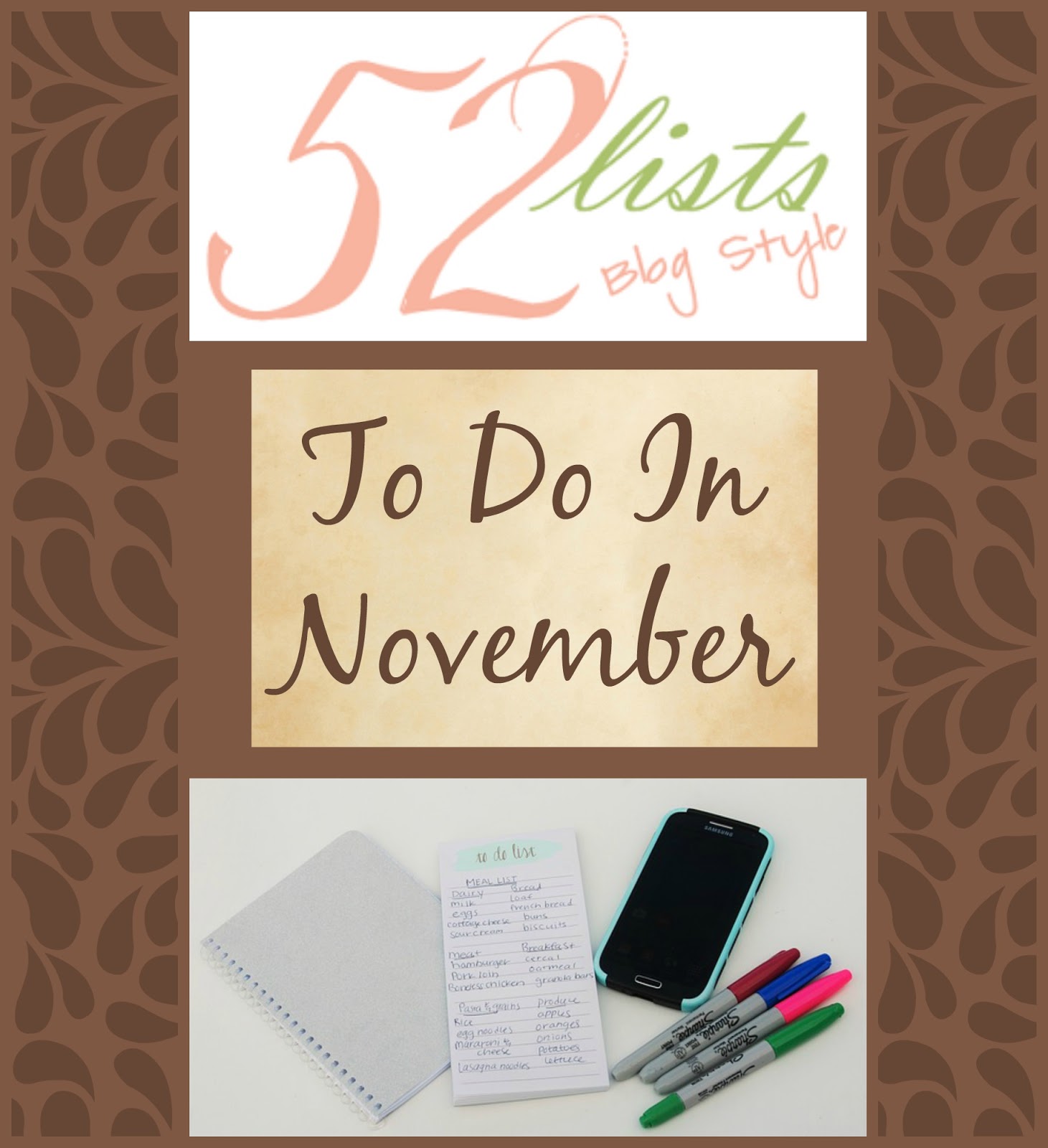 Homeschool Coffee Break: 52 Lists #44 - To Do In November