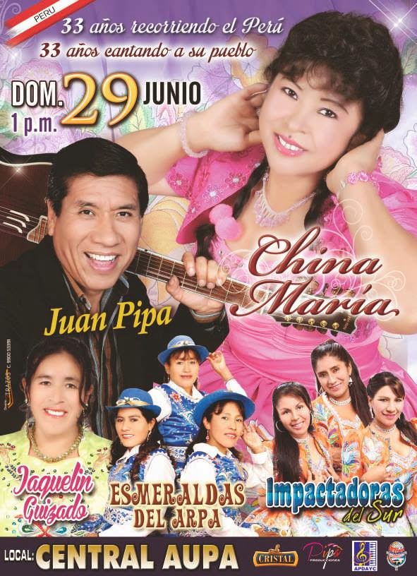 ESPECTACULOS DEL PERU 2017 PARA TODO EL MUNDO: CHINA MARIA CELEBRA SU ...